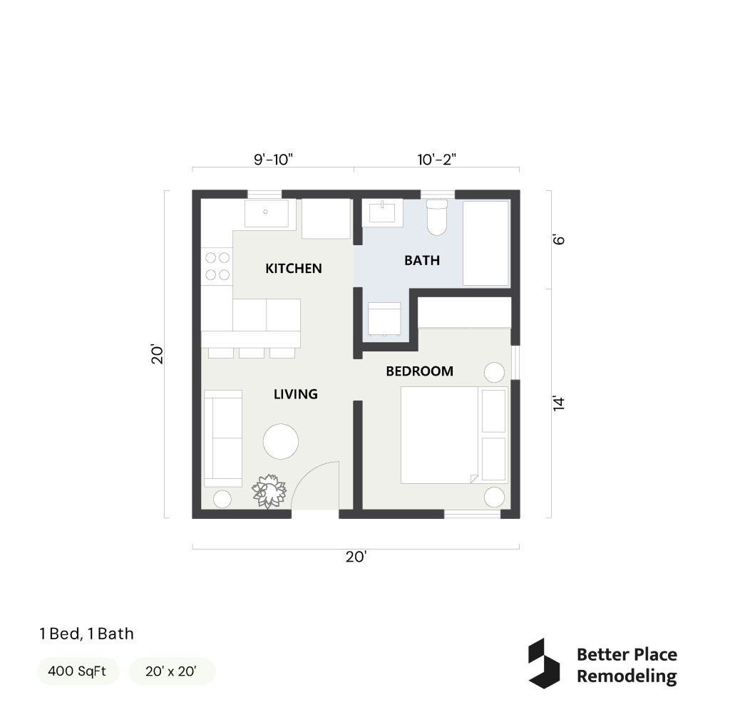 Functional & Stylish 1 Bedroom ADU | Better Place Design & Build