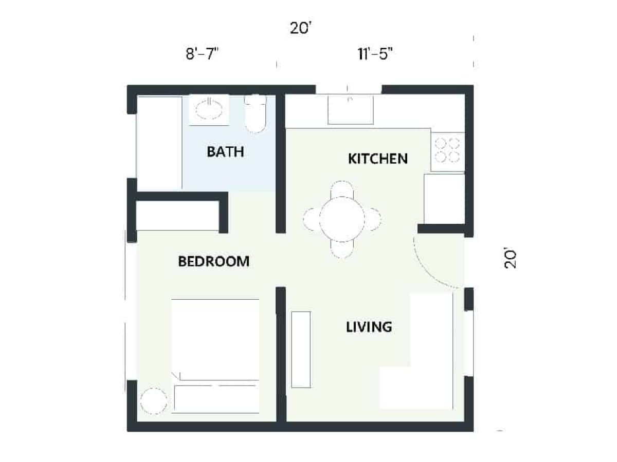 Small Apartment Floor Plans One Bedroom Floor Plans